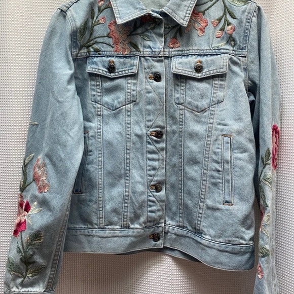 Johnny Was | Jackets & Coats | Johnny Was Denim Embroidered Jacket New ...